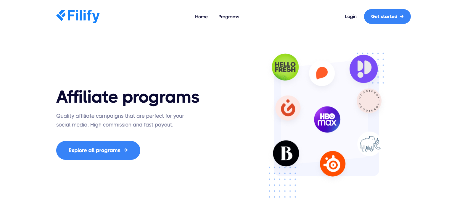 Find Affiliate Campaigns & Programs made for Content Creators - Filify
